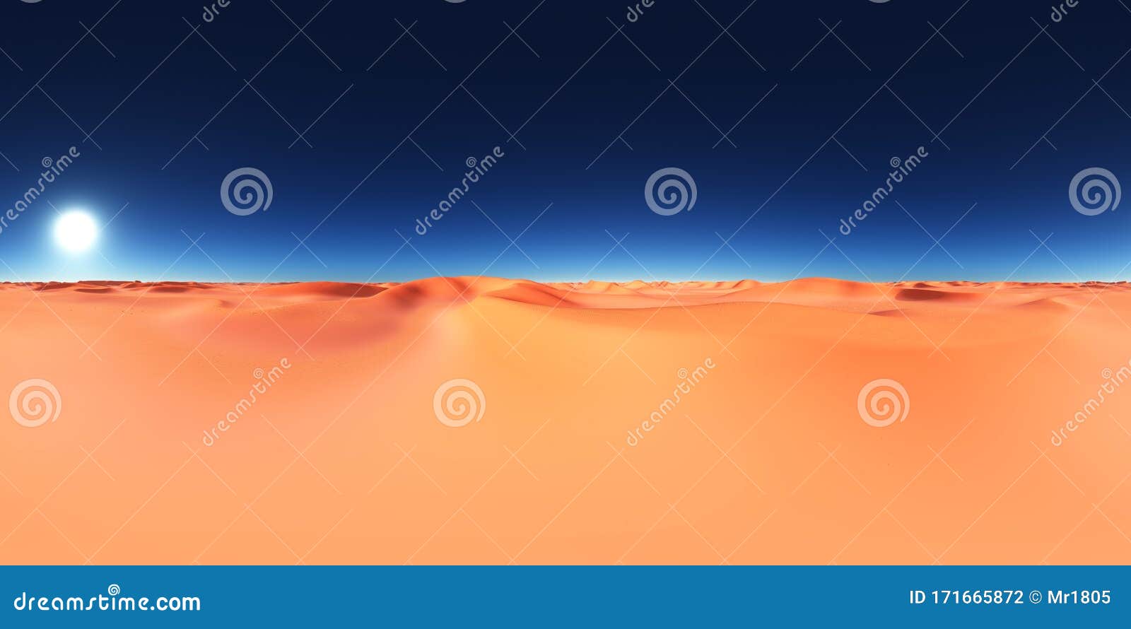 Panorama Of Desert Landscape Sunset, Environment HDRI Map ...