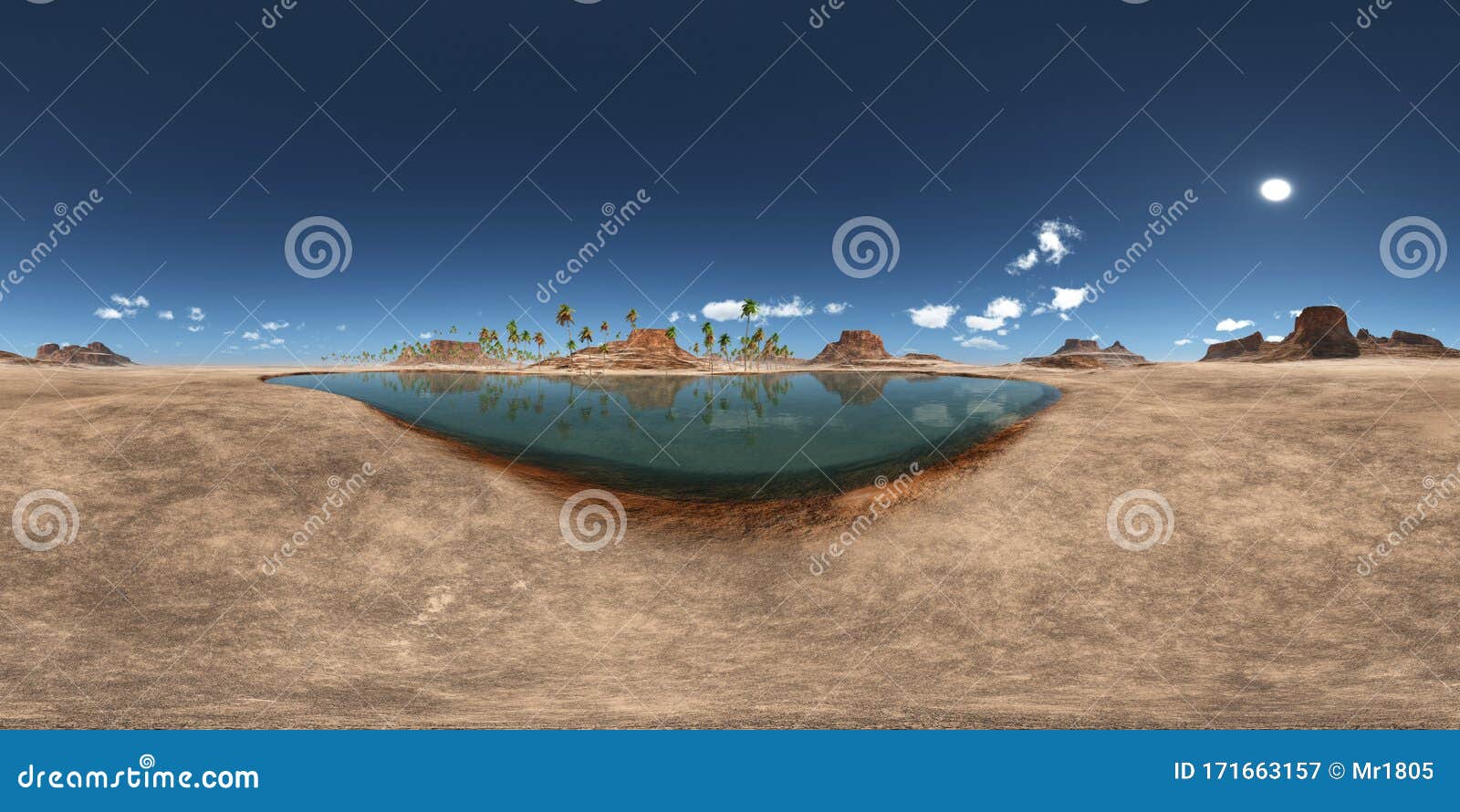 Panorama Of Desert Landscape Sunset, Environment HDRI Map ...