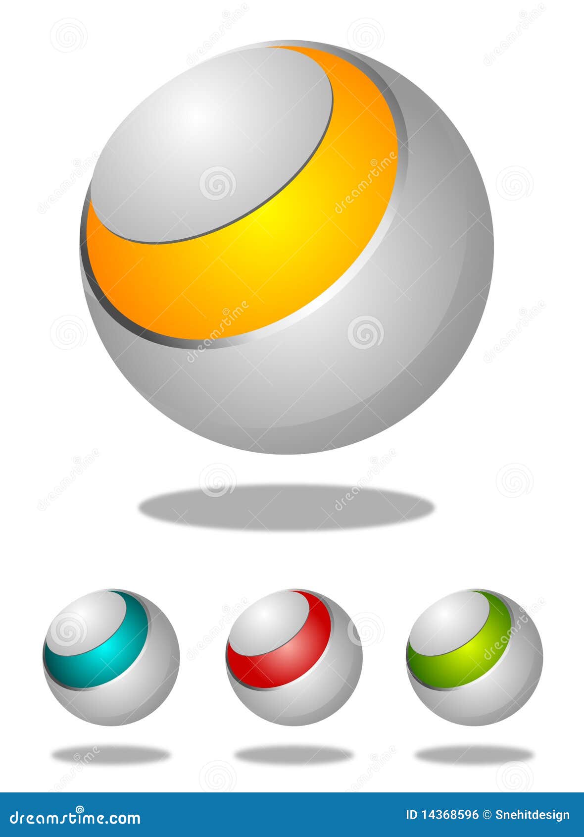 Spherical design element stock illustration. Illustration of metallic ...