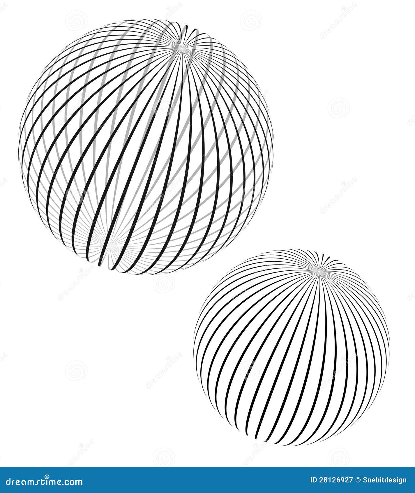 Spherical design elements stock illustration. Illustration of color ...