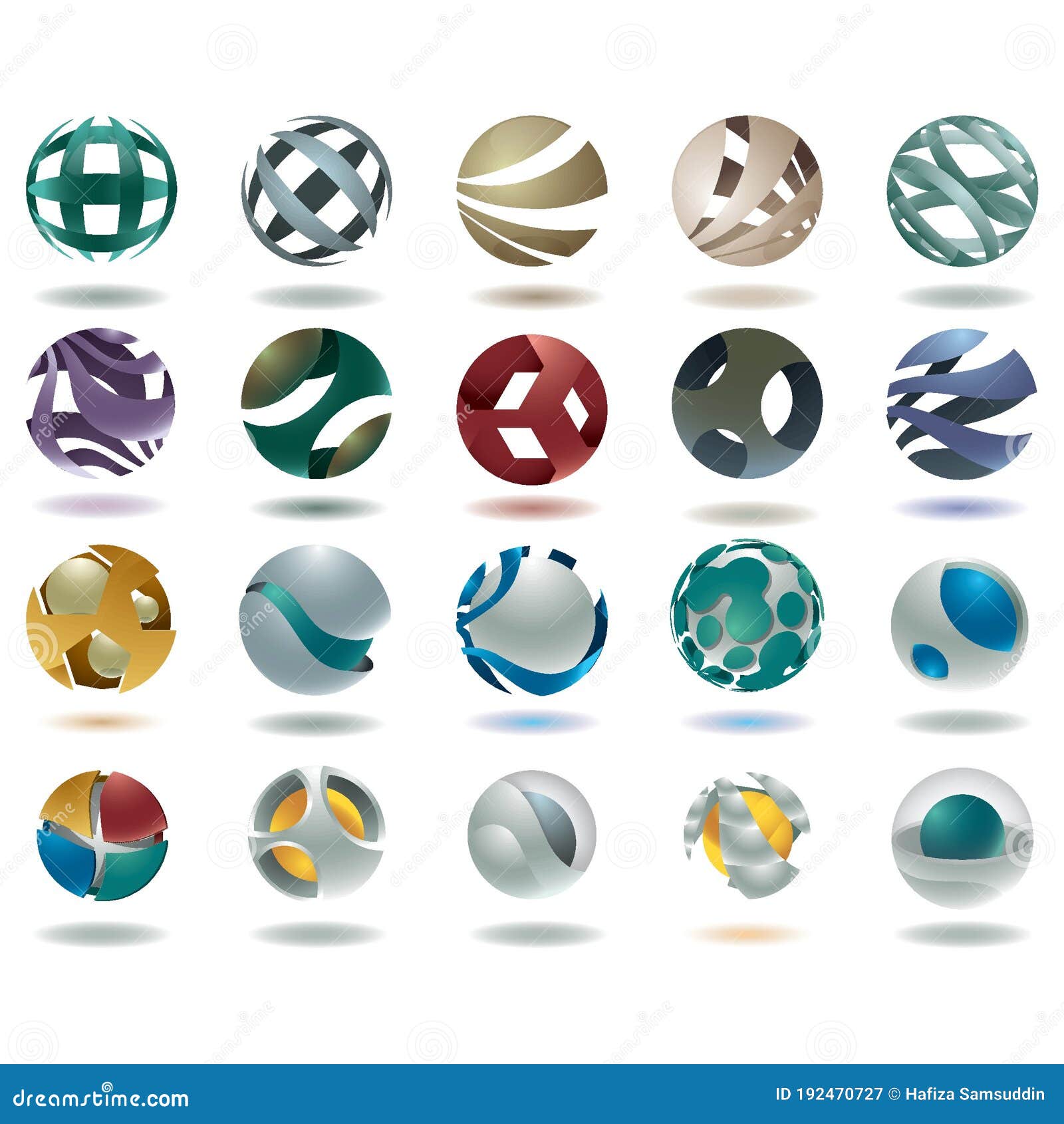 Spherical Element Design Pack. Vector Illustration Decorative Design ...