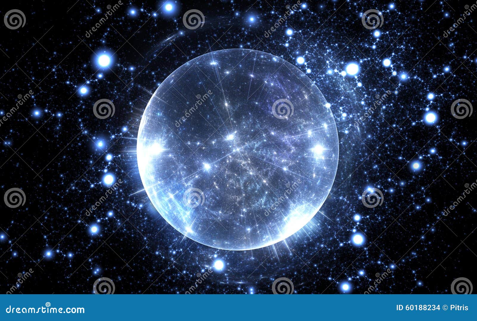 Spherical Energetic Quantum Bubble Stock Illustration - Illustration of ...