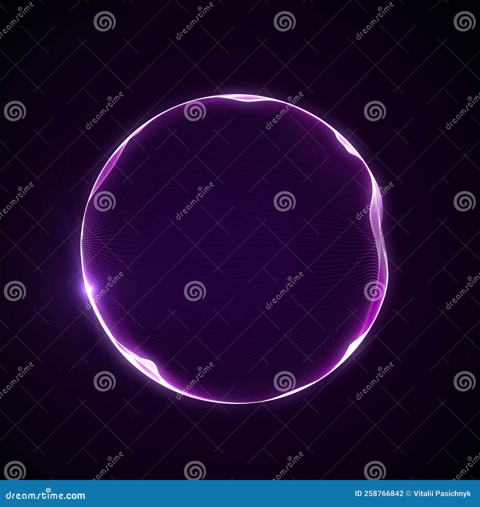 Spherical Equalizer for Music. Round Sound Wave of Particles. Musical ...