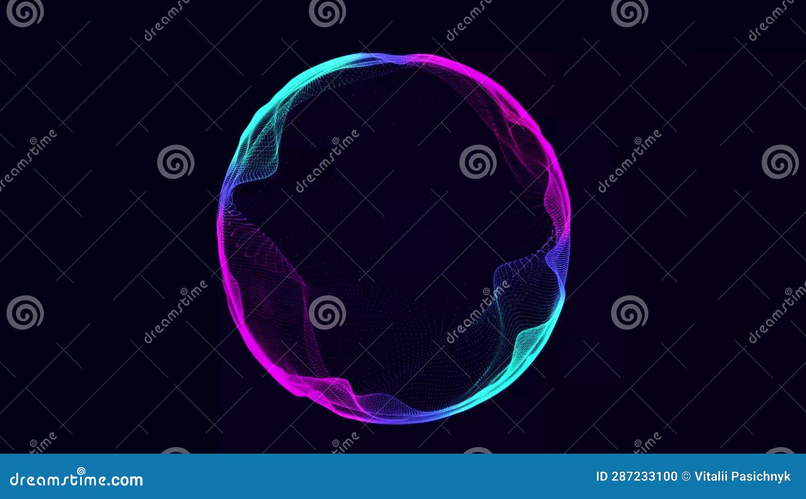 Spherical Equalizer for Music. Round Sound Wave of Particles. Musical ...