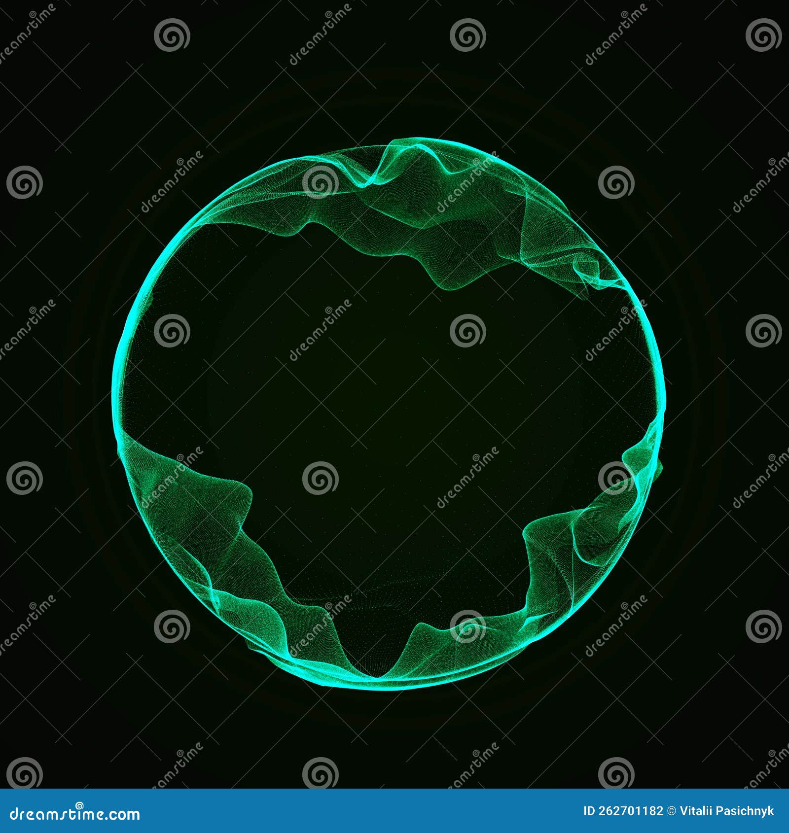 Spherical Equalizer for Music. Round Sound Wave of Particles. Musical ...