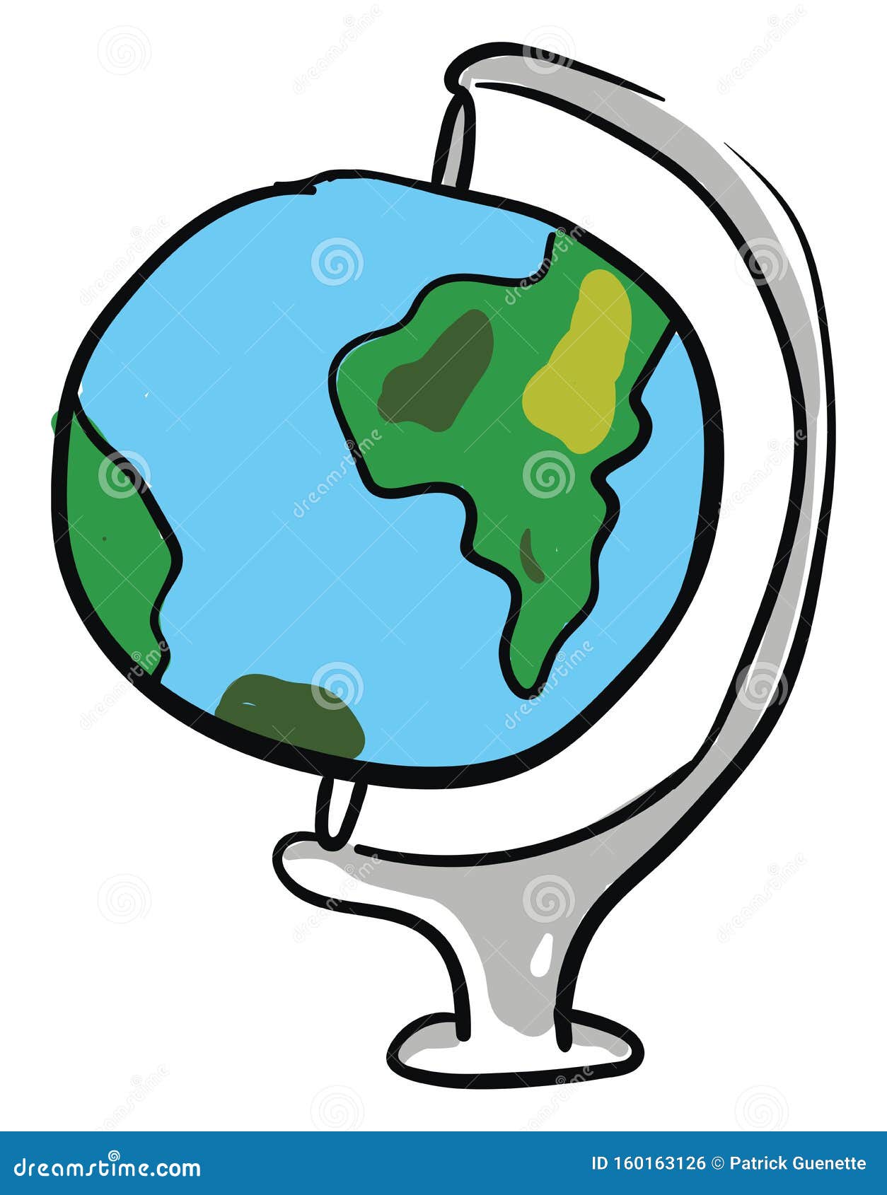 Globe Stand Illustration, Vector or Color Illustration Stock Vector ...