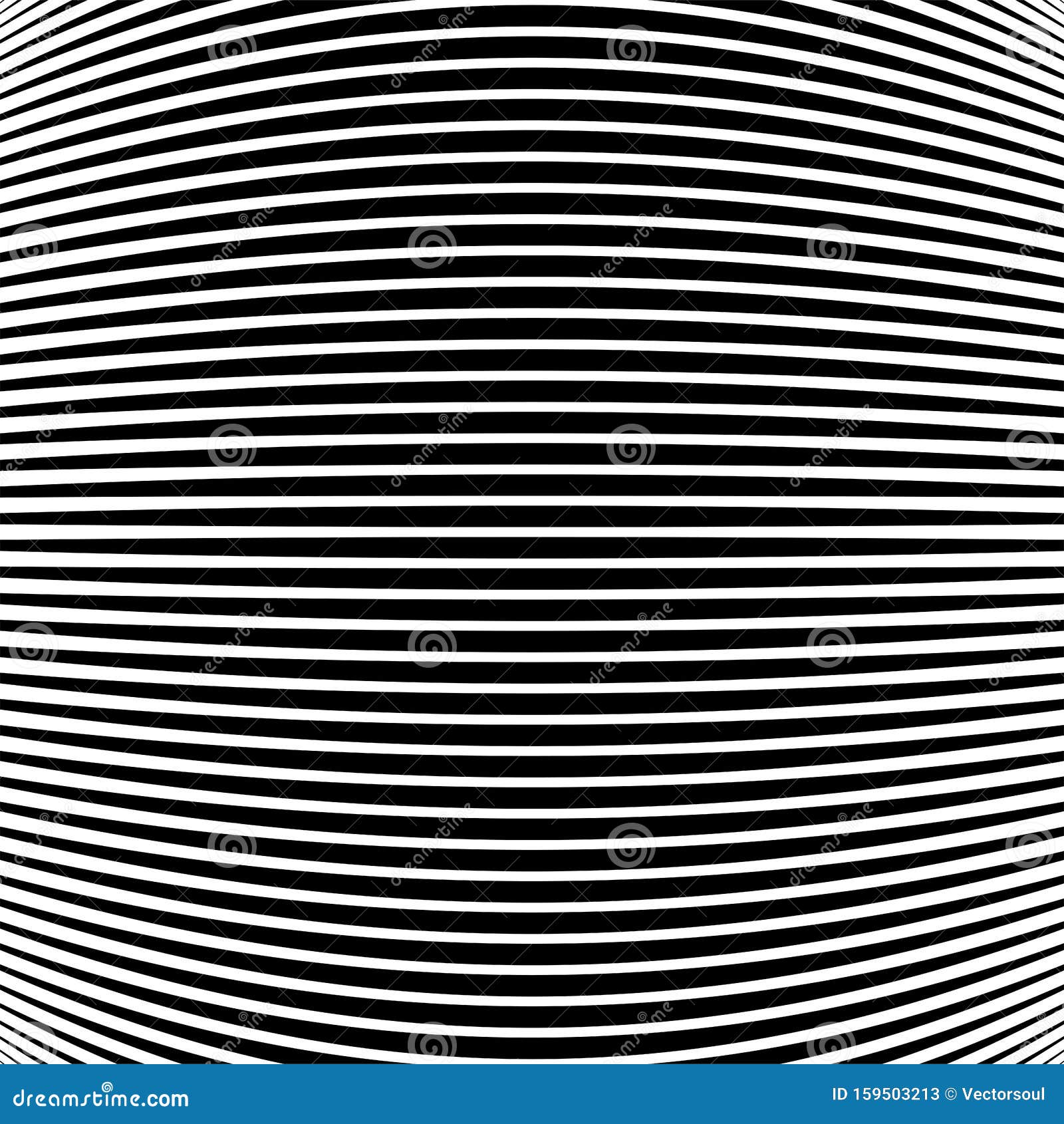 Spherical, Globe Circular Distort Effect Pattern. Curved Bulge ...