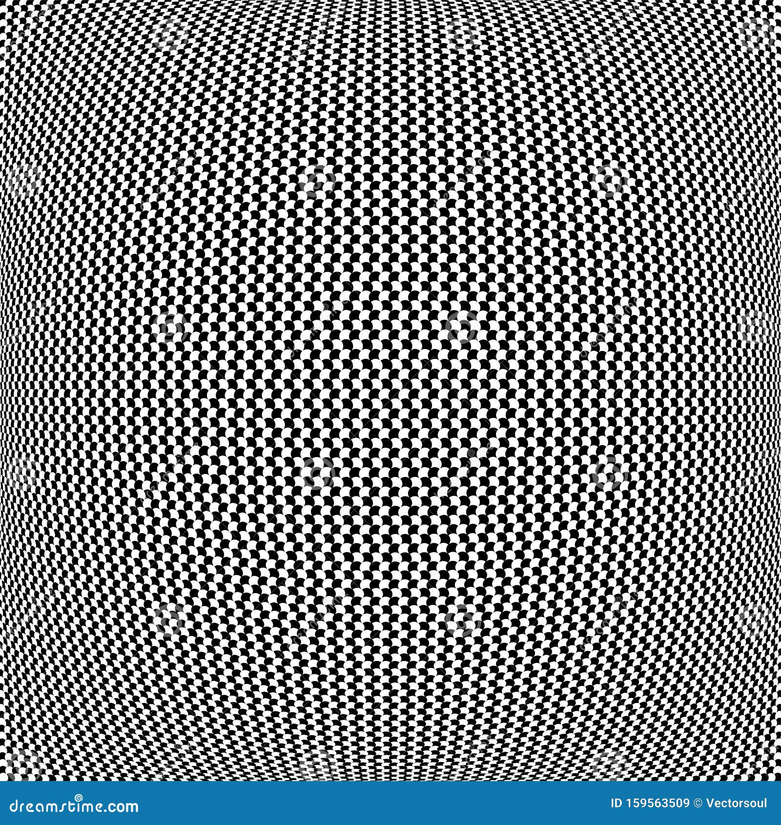 Spherical, Globe Circular Distort Effect Pattern. Curved Bulge ...