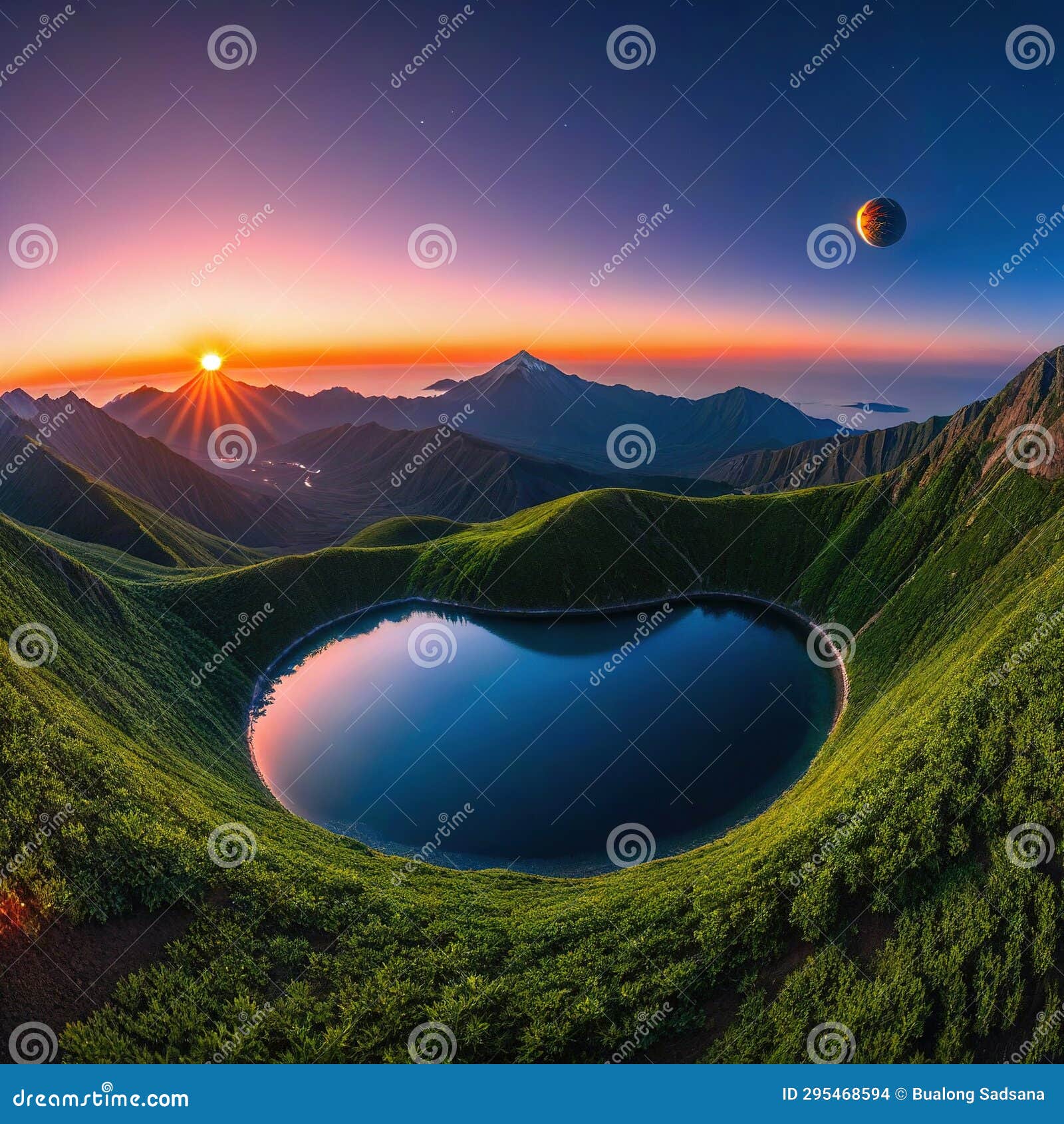 A Spherical HDRI Environment Panoramic of the Sunrise Over the Red ...