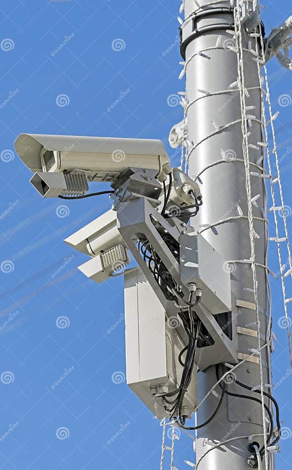 Spherical IP Security Camera Stock Image - Image of system, protect ...