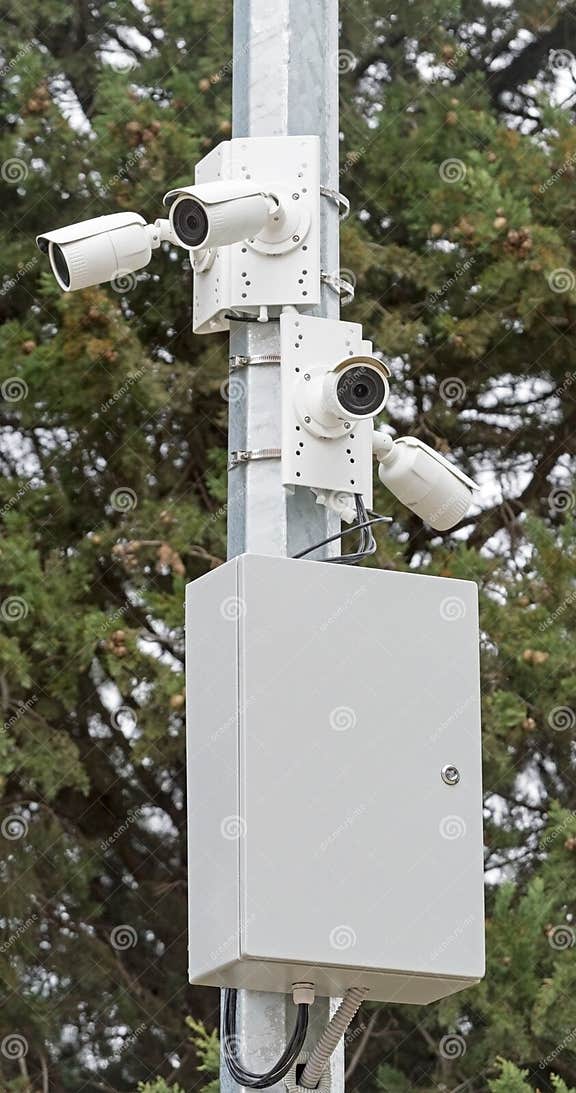 Spherical IP Security Camera Stock Image - Image of surveillance ...