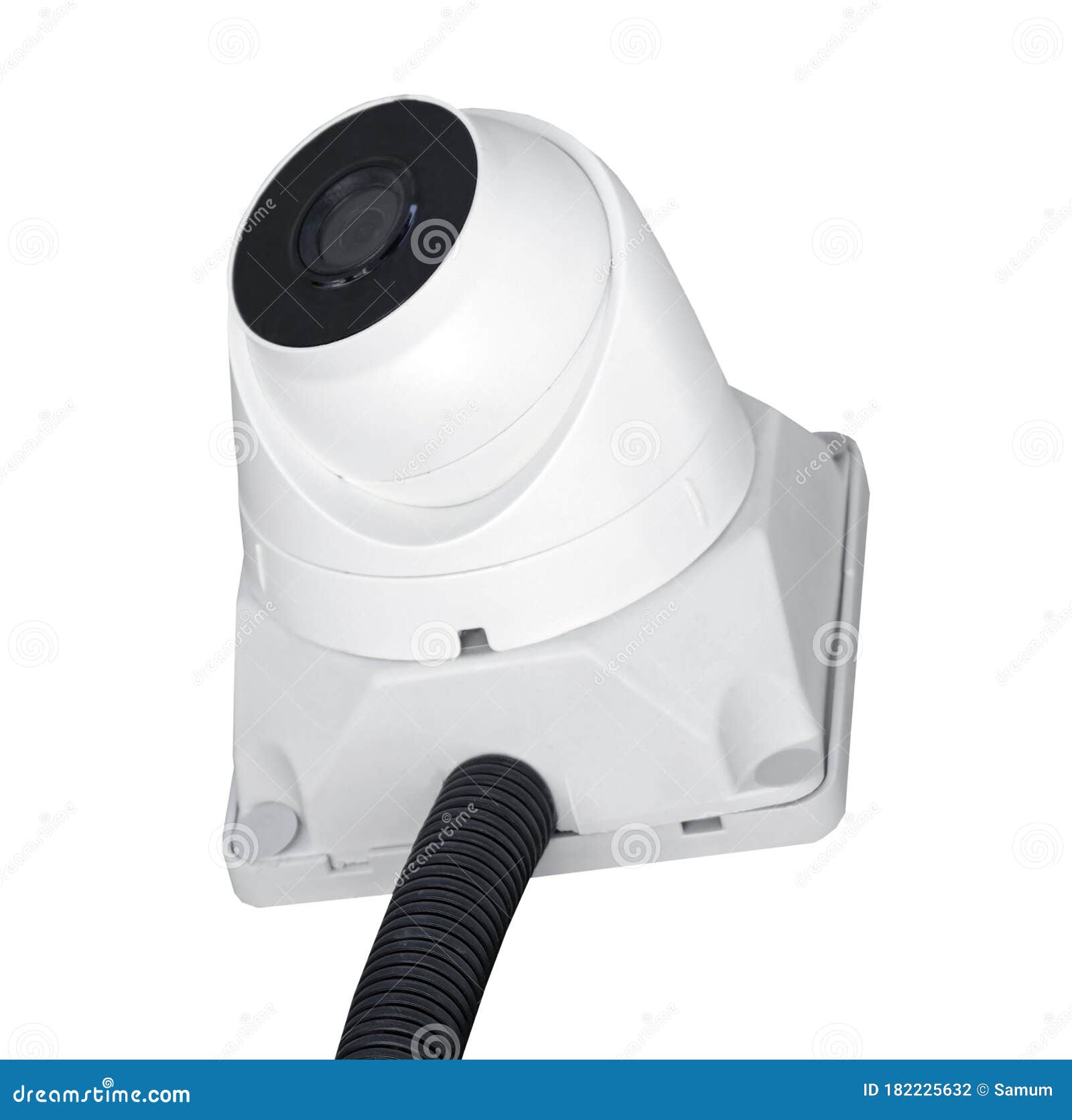 Spherical IP Security Camera on White Stock Photo - Image of security ...