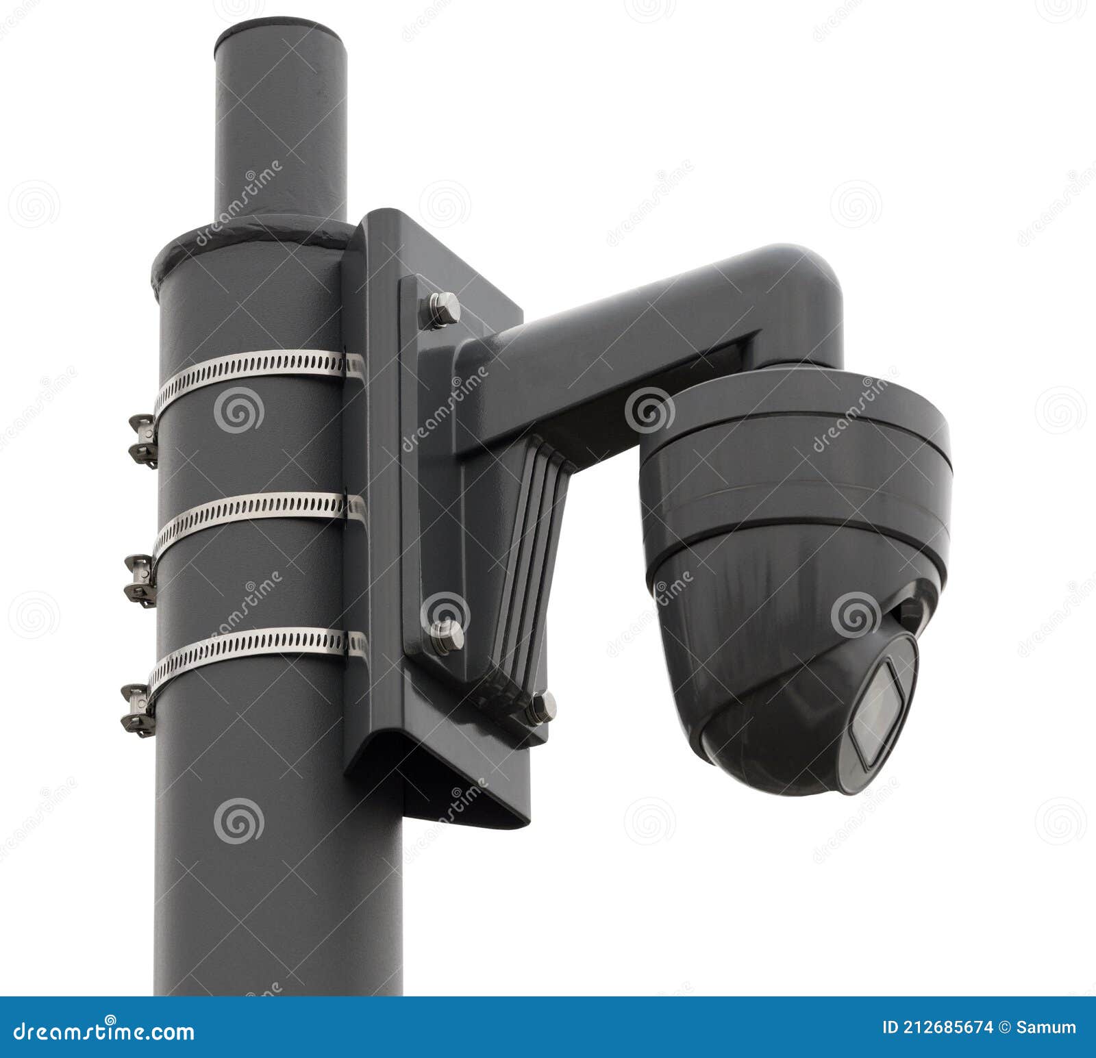 Spherical IP Security Camera on White Stock Photo - Image of product ...