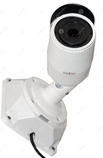 Spherical IP Security Camera on White Stock Photo - Image of ...