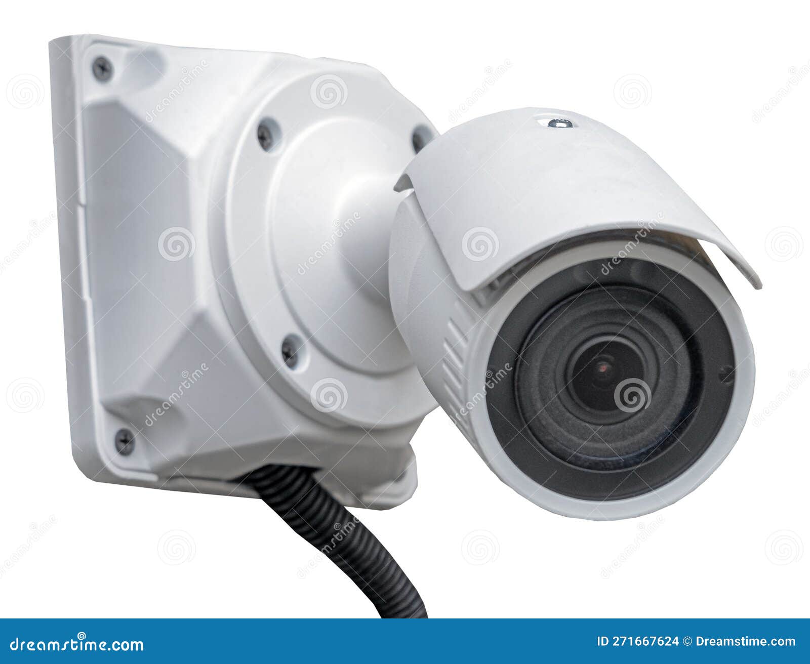 Spherical IP Security Camera on White Stock Photo - Image of light ...
