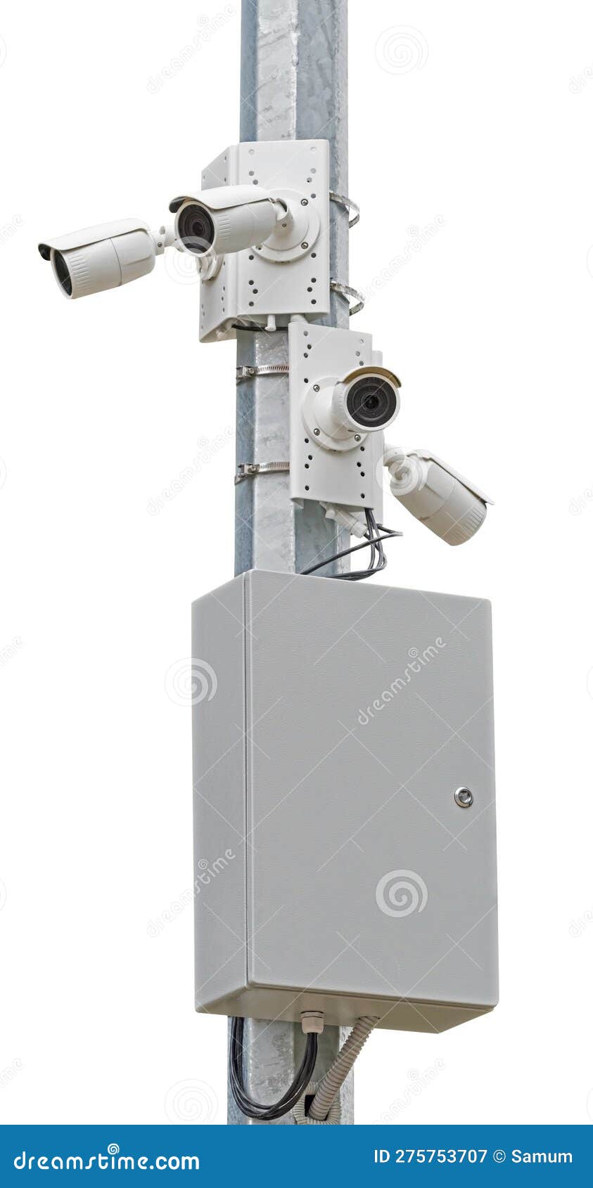 Spherical IP Security Camera Stock Image - Image of white, isolated ...