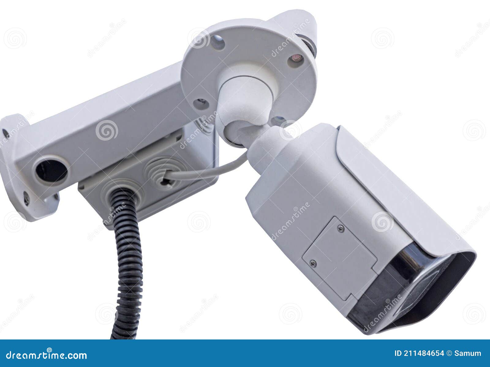Spherical IP Security Camera on White Stock Photo - Image of control ...
