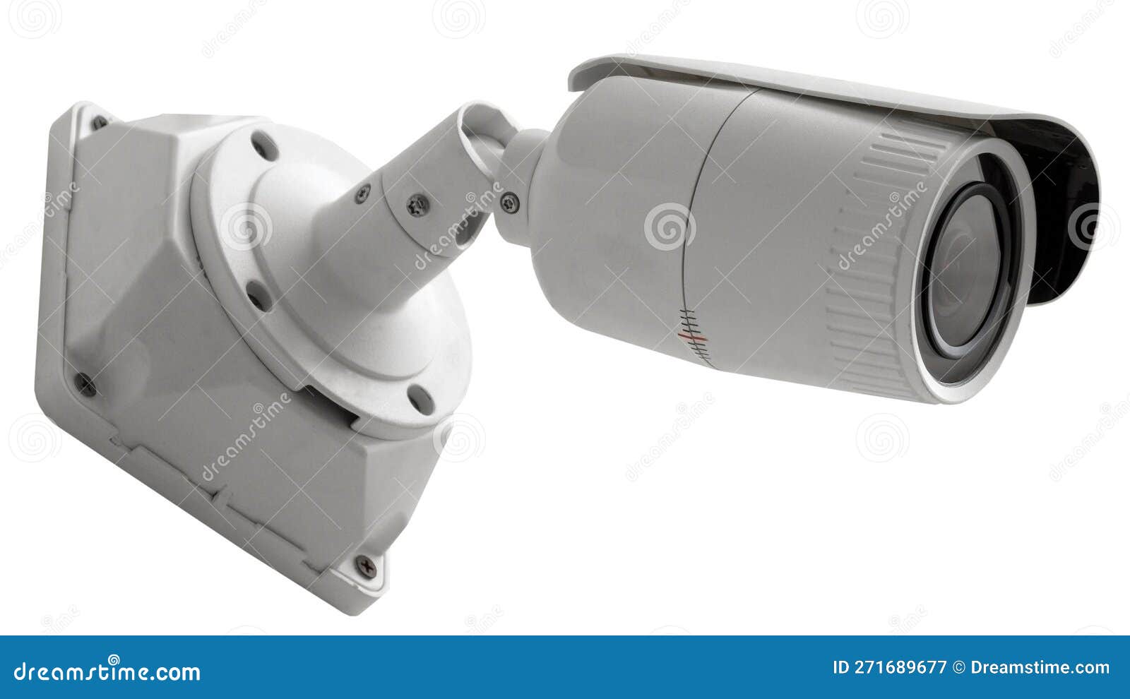 Spherical IP Security Camera on White Stock Image - Image of monitoring ...
