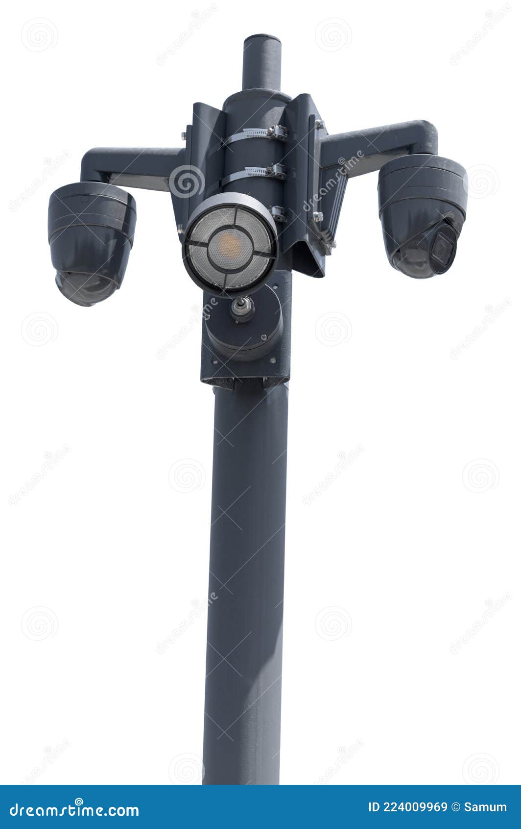 Spherical IP Security Cameras on White Stock Image - Image of video ...