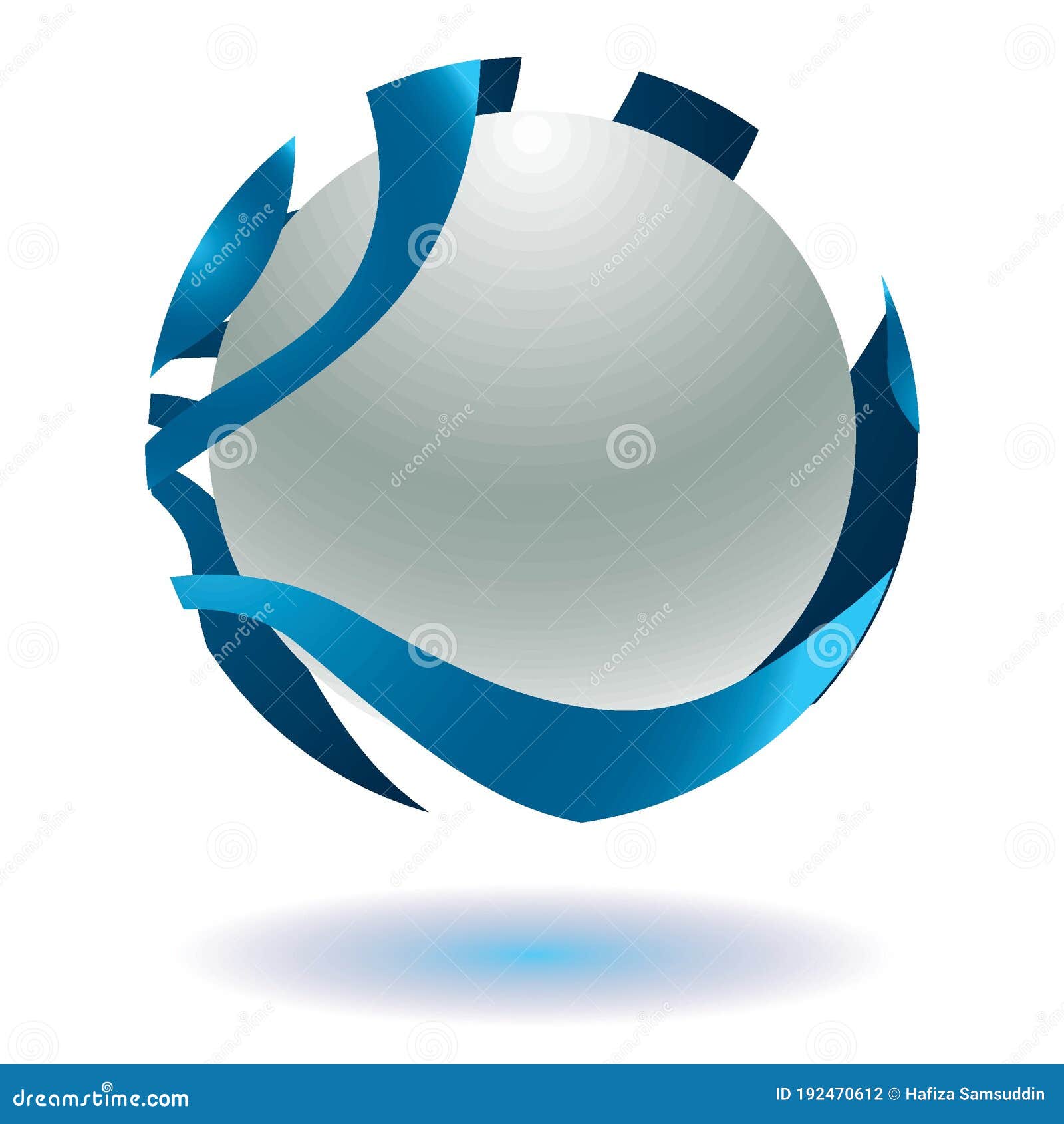 Spherical Logo Element Design. Vector Illustration Decorative Design ...