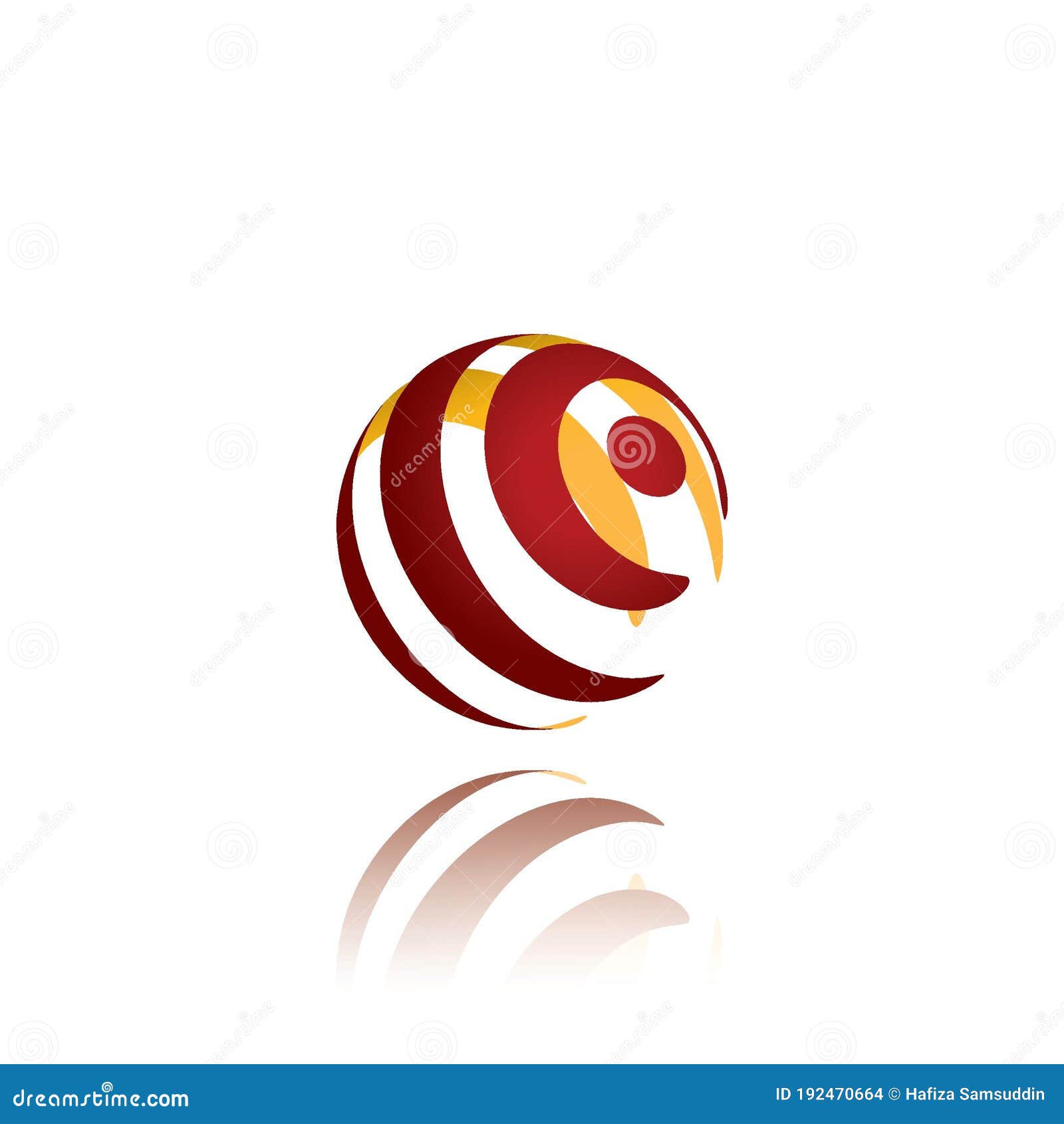 Spherical Logo Element Design. Vector Illustration Decorative Design ...