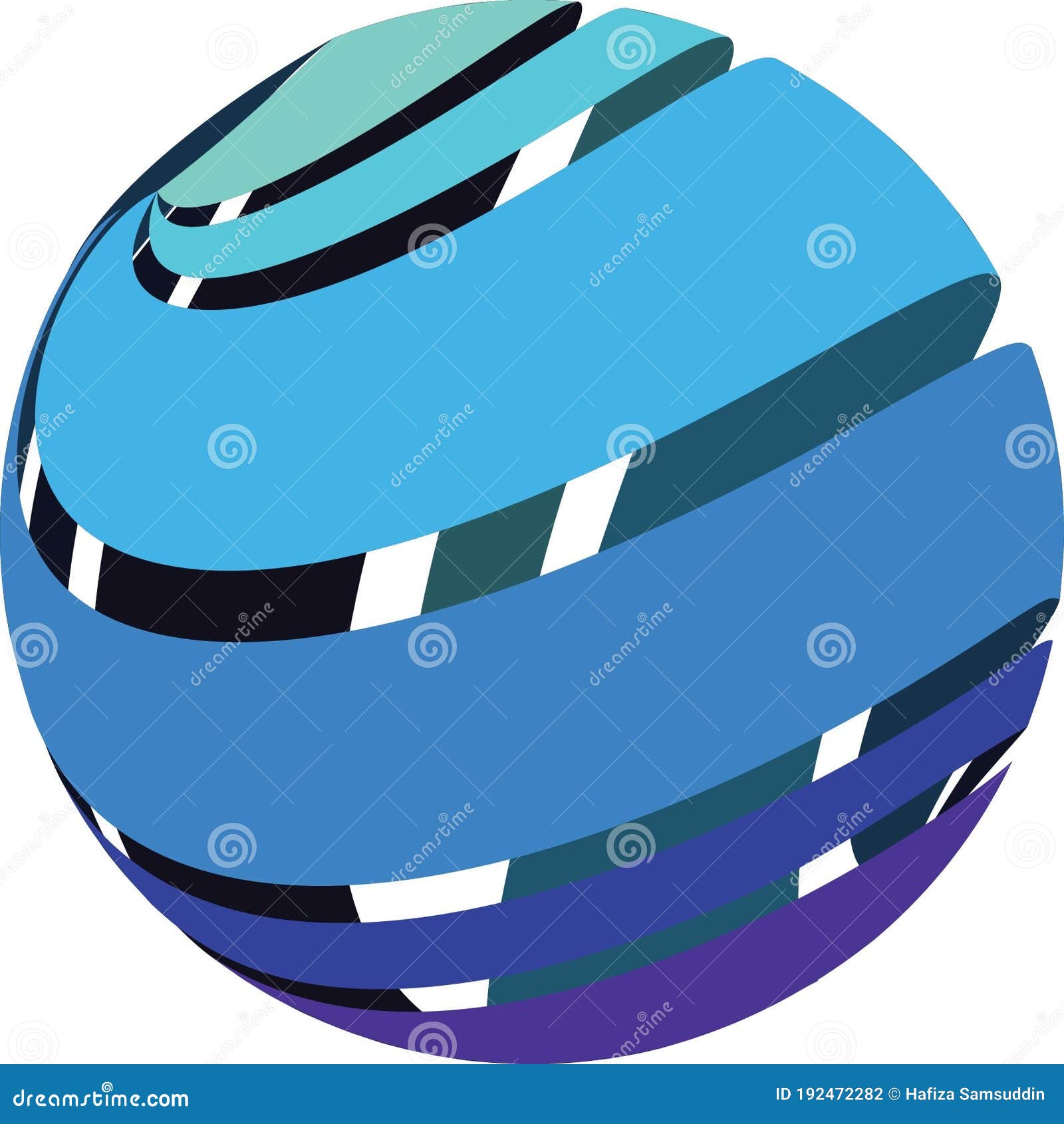 Spherical Logo Element Design. Vector Illustration Decorative Design ...