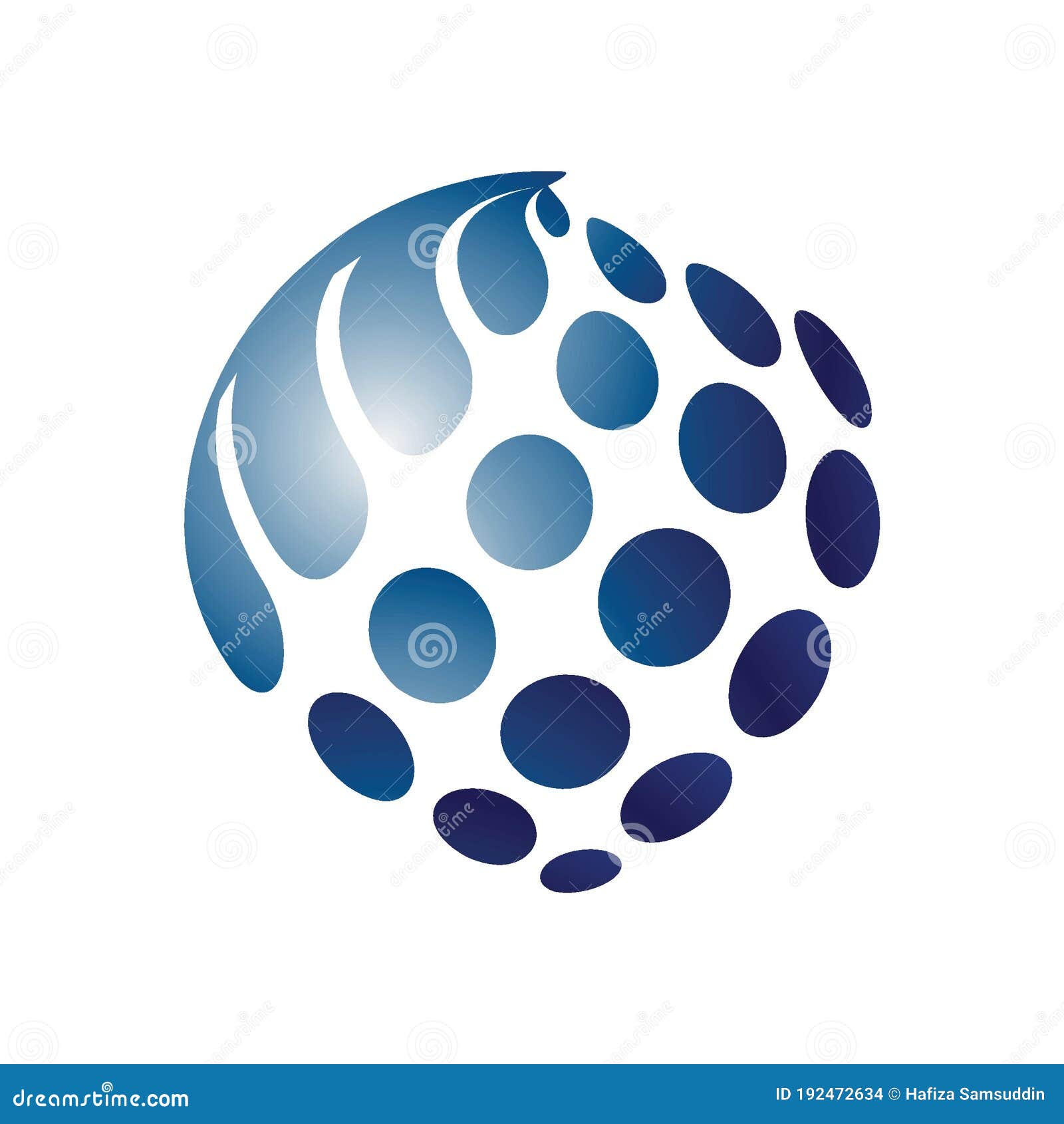 Spherical Logo Element Design. Vector Illustration Decorative Design ...