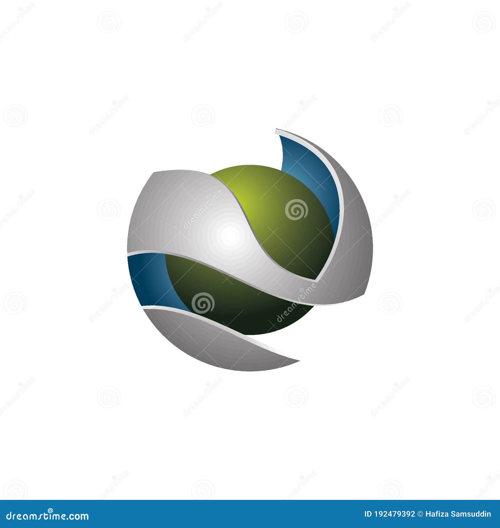 Spherical Logo Element Design. Vector Illustration Decorative Design ...