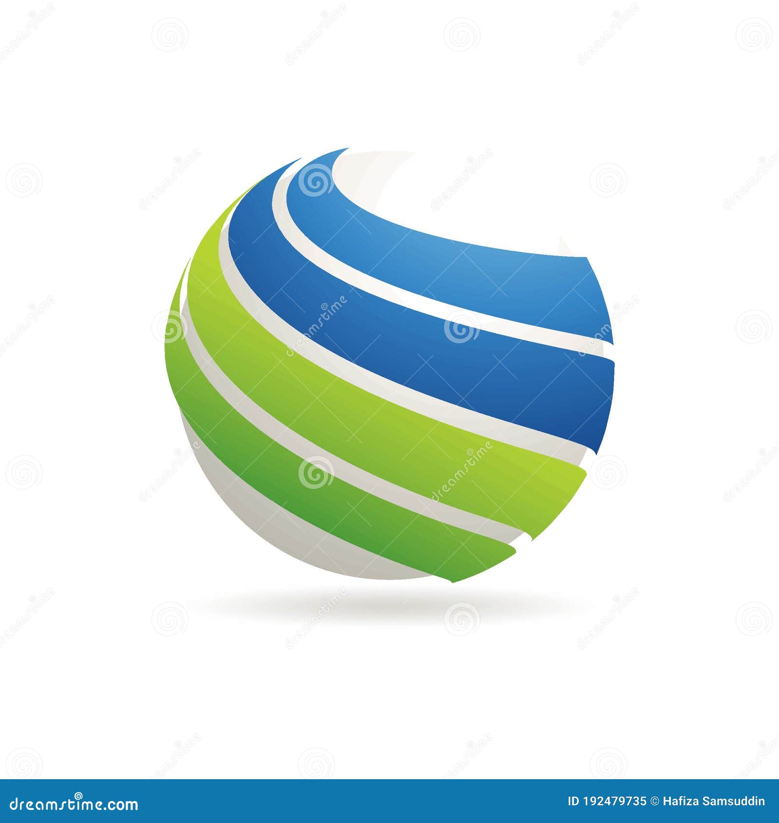 Spherical Logo Element Design. Vector Illustration Decorative Design ...