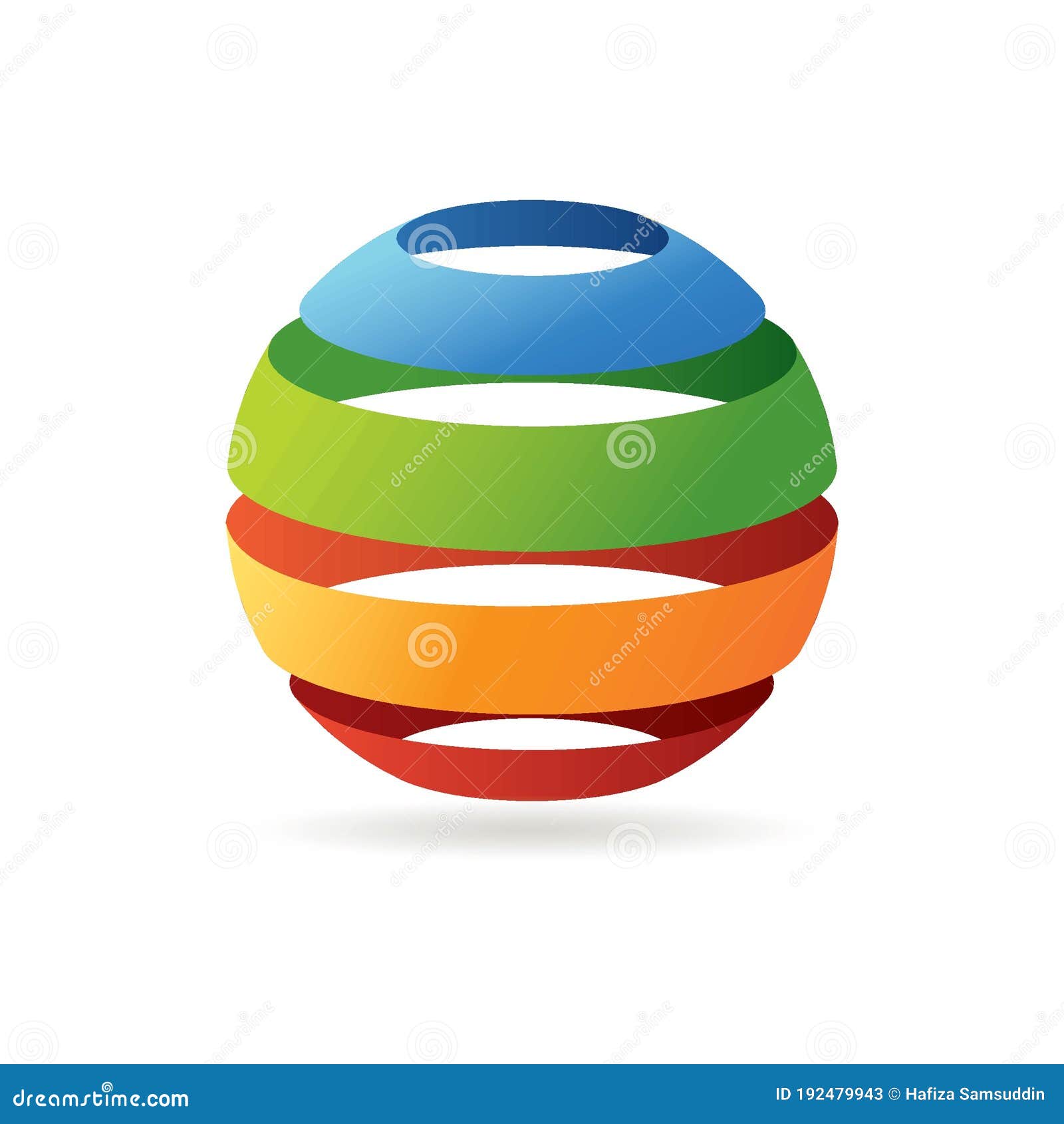 Spherical Logo Element Design. Vector Illustration Decorative Design ...