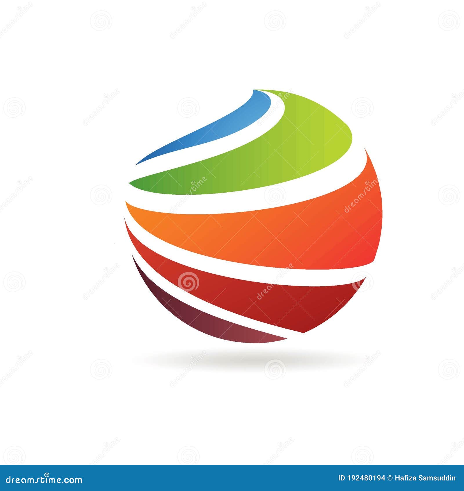 Spherical Logo Element Design. Vector Illustration Decorative Design ...