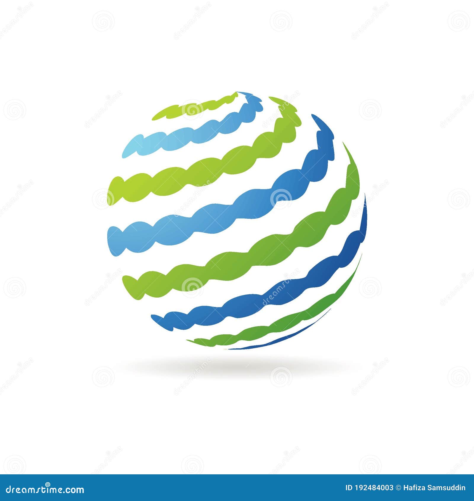 Spherical Logo Element Design. Vector Illustration Decorative Design ...