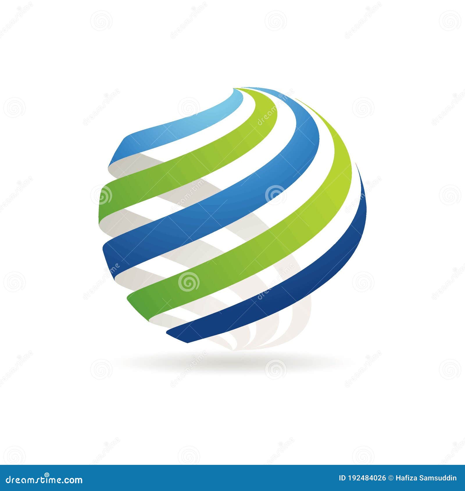 Spherical Logo Element Design. Vector Illustration Decorative Design ...