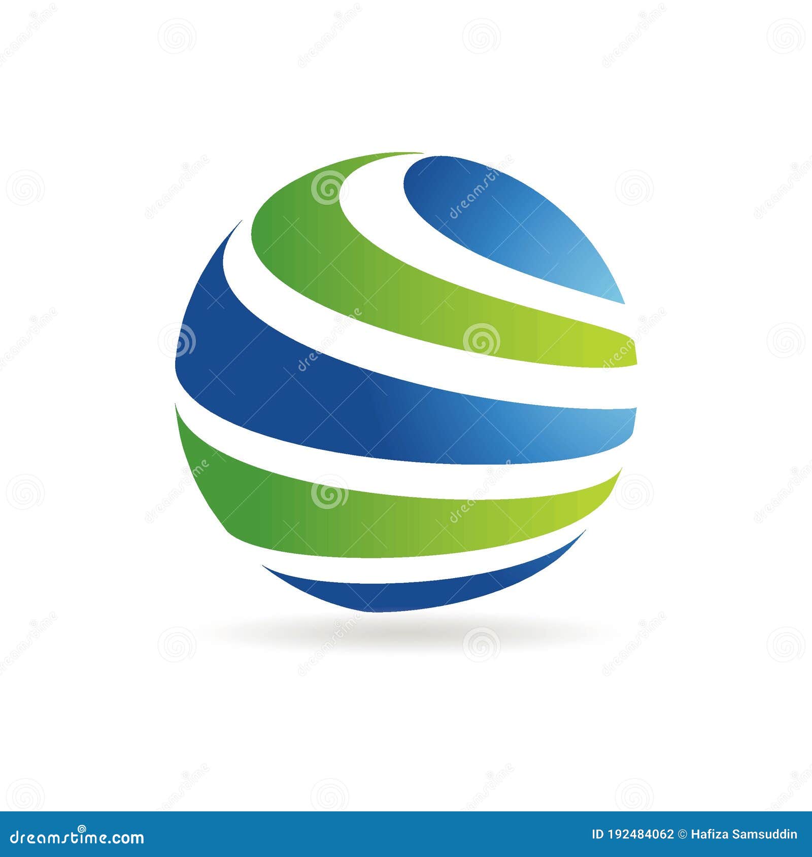 Spherical Logo Element Design. Vector Illustration Decorative Design ...