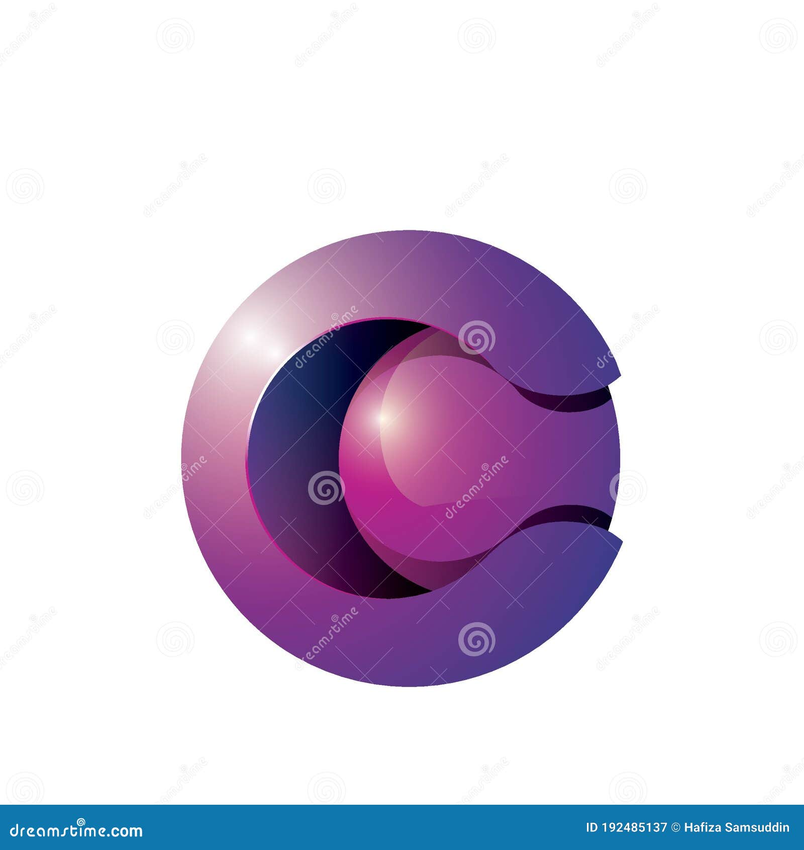 Spherical Logo Element Design. Vector Illustration Decorative Design ...