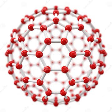 Spherical Molecule Model on White Background. Stock Illustration ...