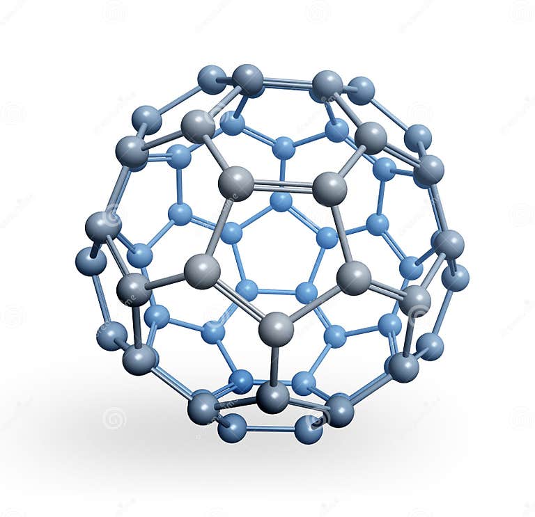 Spherical Molecule Rendering Stock Illustration - Illustration of ...
