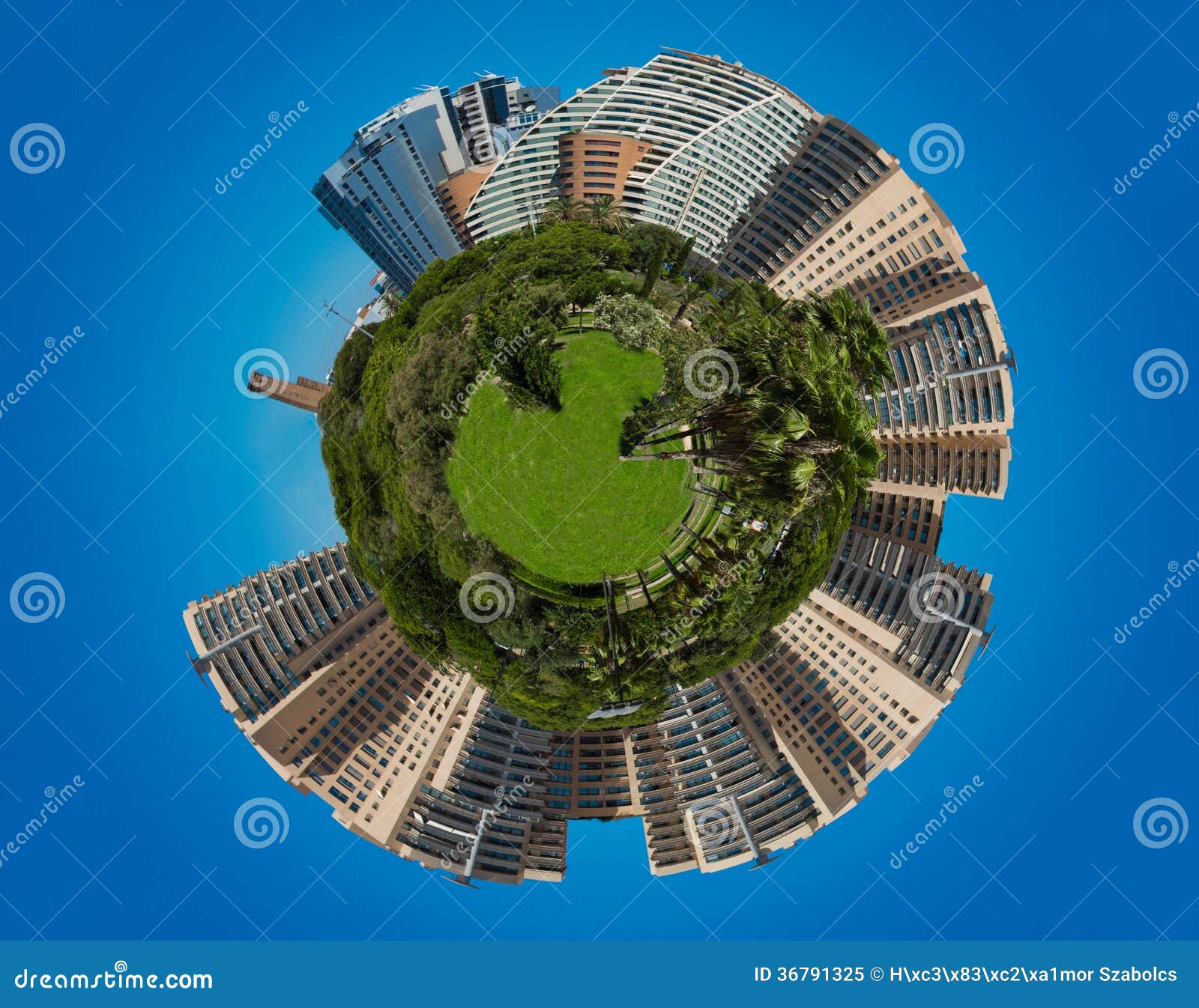 Spherical panorama stock illustration. Illustration of land - 36791325