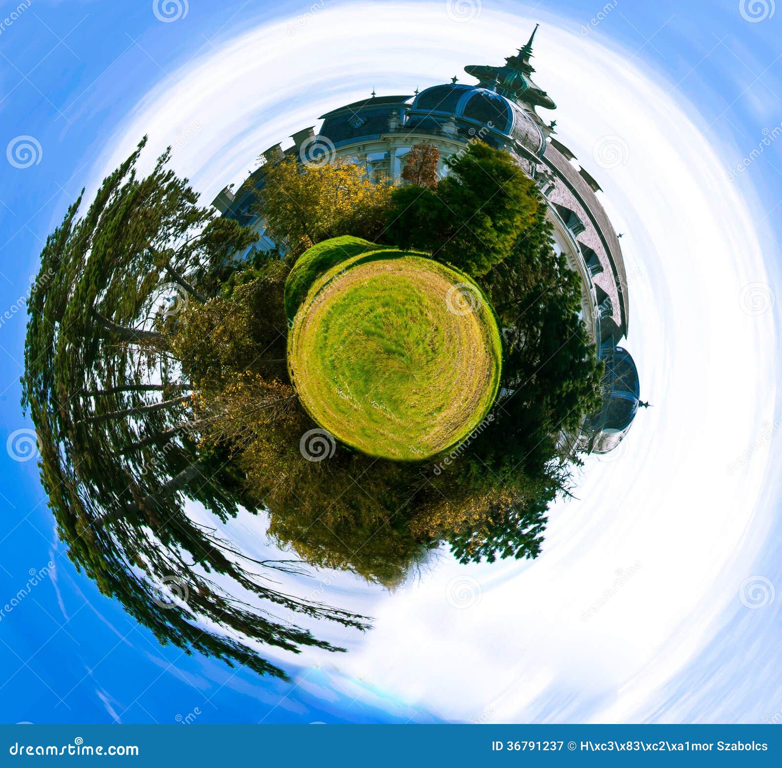Spherical panorama stock image. Image of clouds, sphere - 36791237