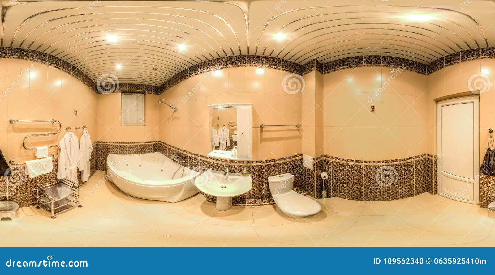 Spherical Panorama of Hotel Room Editorial Image - Image of design ...