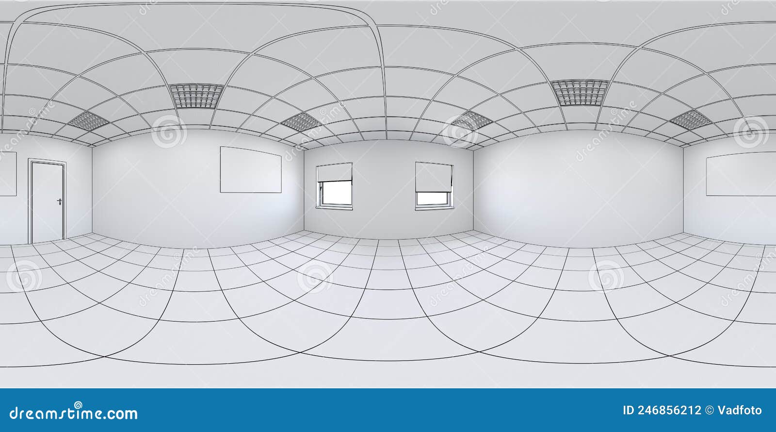 Spherical Panorama of the Interior, 3D Illustration, Render Stock ...