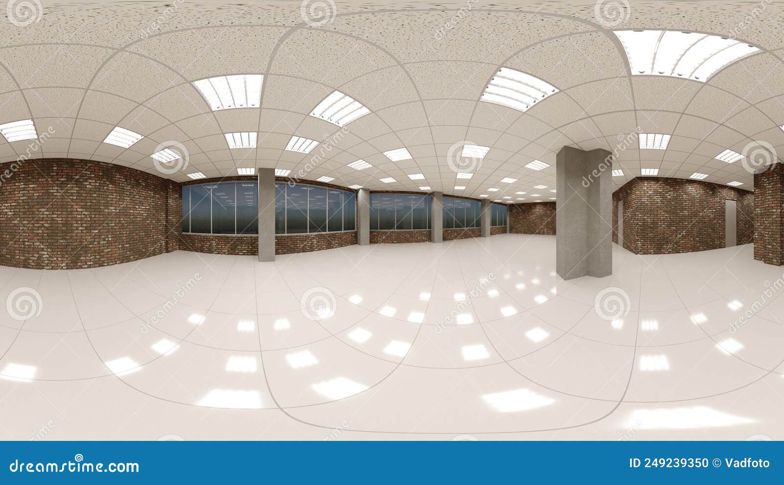 Spherical Panorama of the Interior, 3D Illustration, Render Stock ...