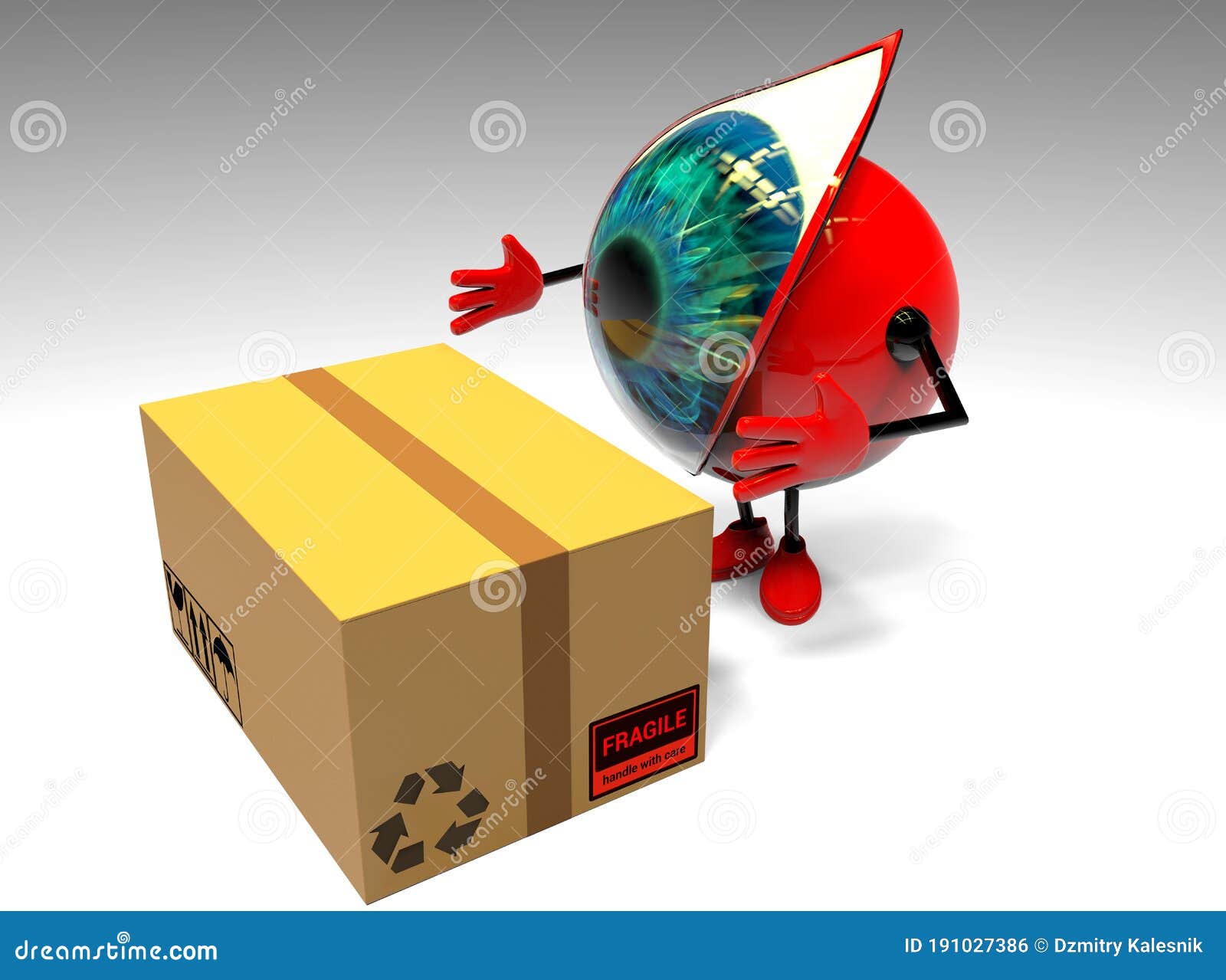 Spherical Robot Assistant 008 Stock Illustration - Illustration of ...