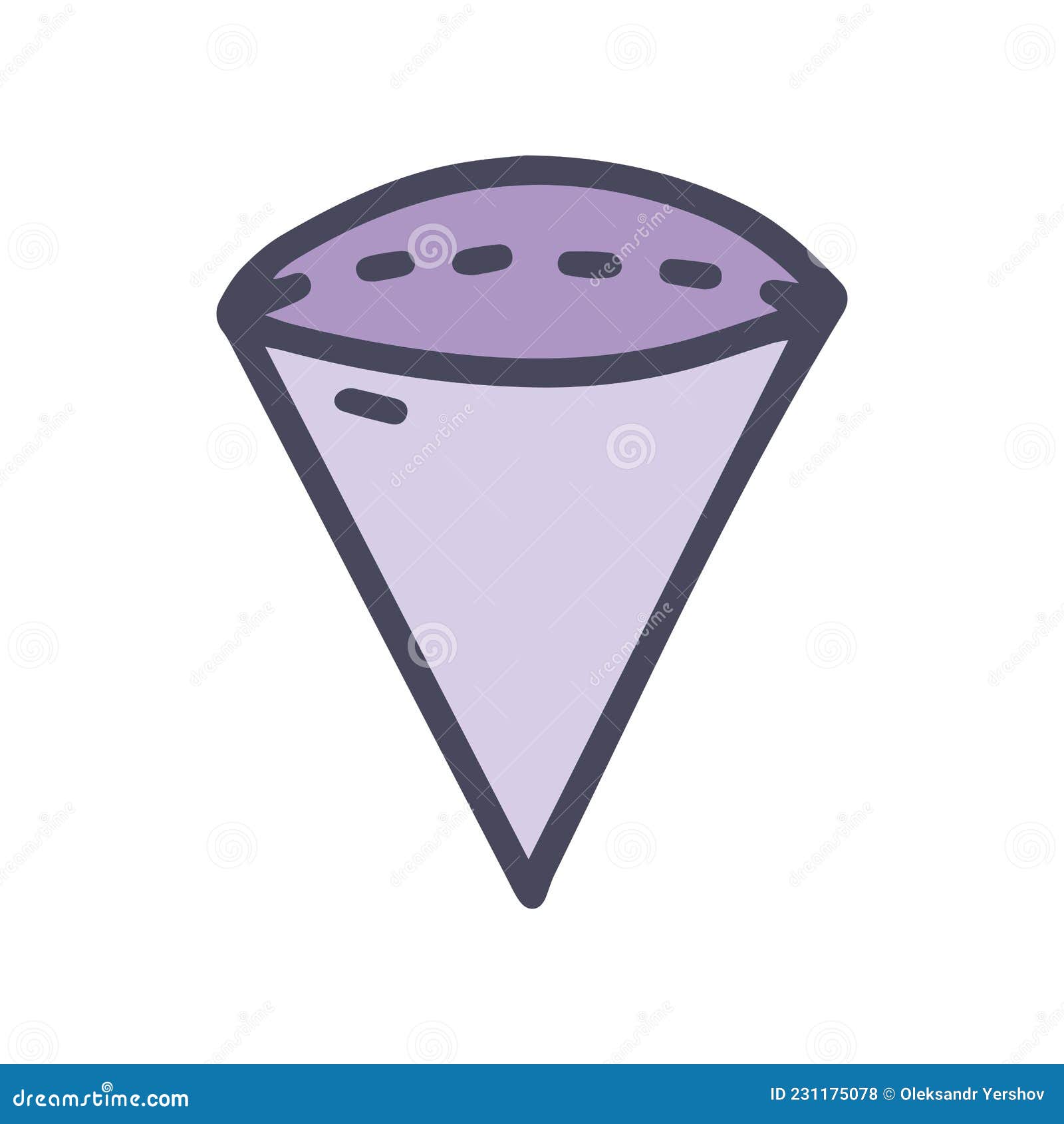 Spherical Sector Color Vector Doodle Simple Icon Stock Vector ...