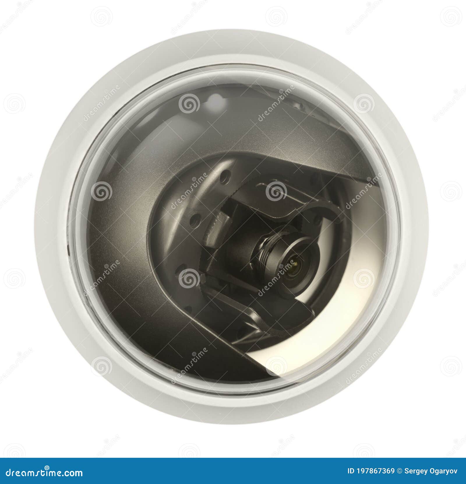 Spherical security camera stock image. Image of background - 197867369