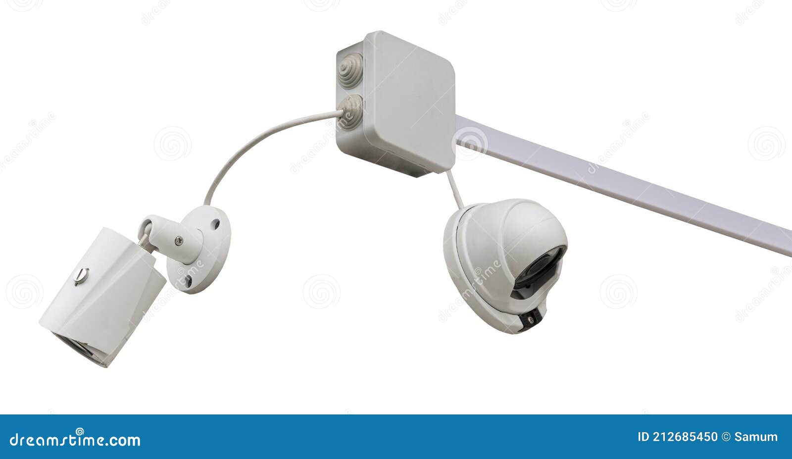 Spherical Security Camera on White Stock Photo - Image of protection ...