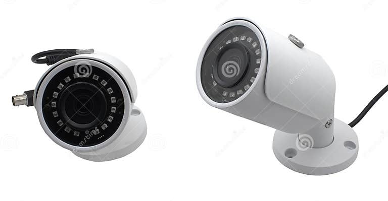 Spherical security cameras stock image. Image of surveillance - 163989213