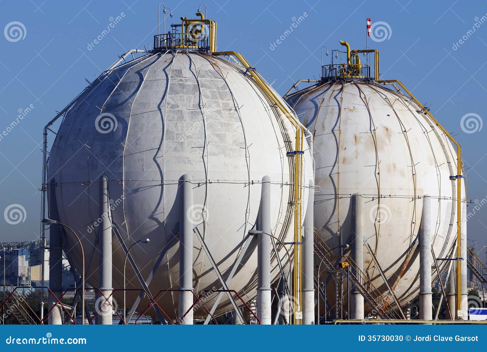 Spherical Silos And Tanks Stock Photography | CartoonDealer.com #35729936