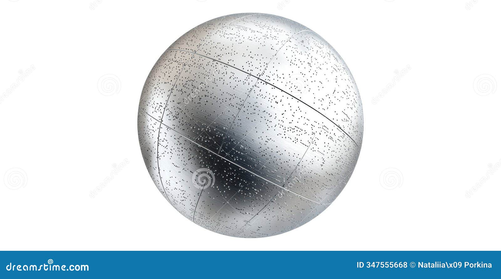 Spherical Silver Ball Object Isolated on Transparent Background Stock ...