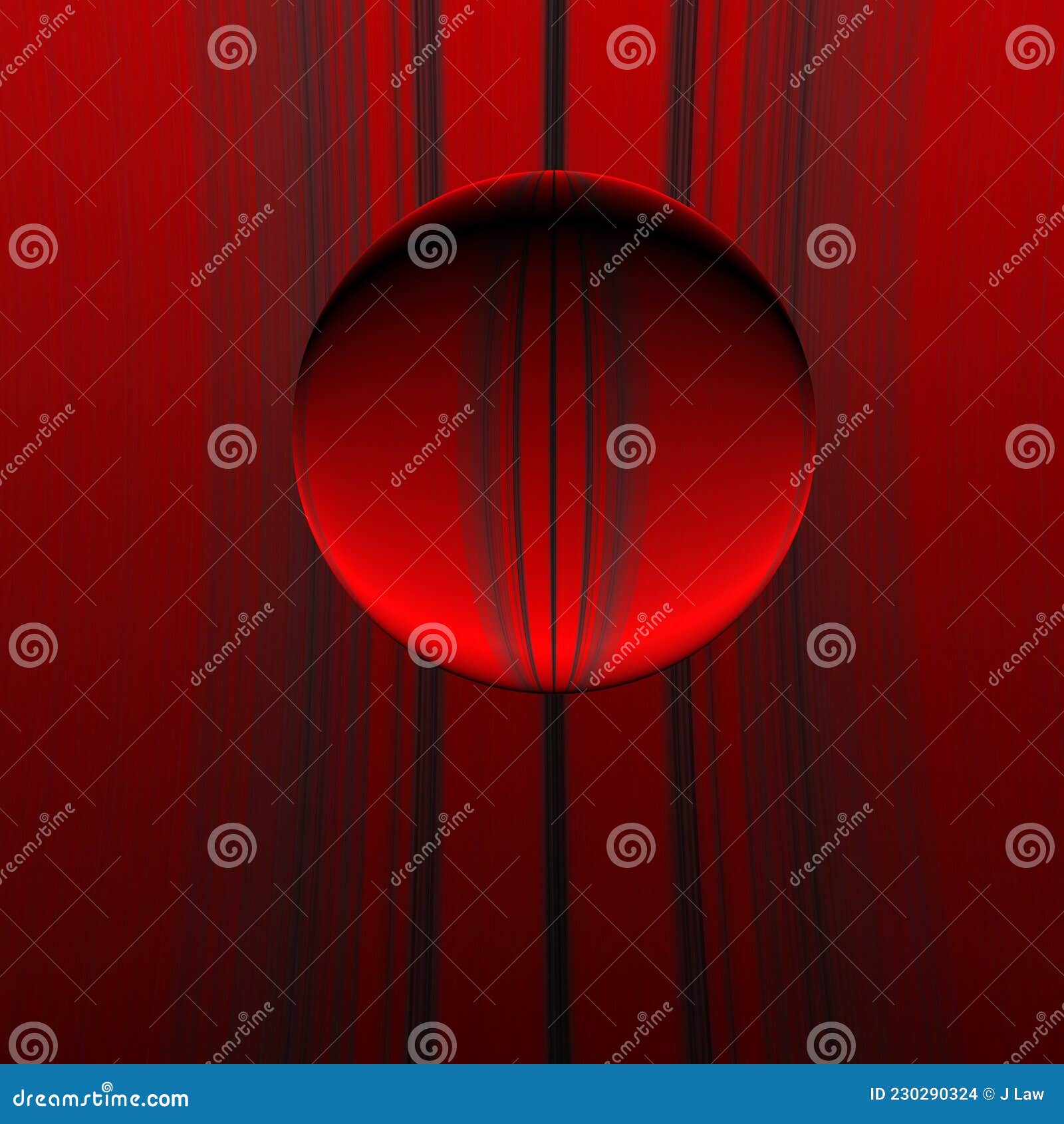 Spherical Solid Translucent Shiny Glass Object in Red and Black Stock ...